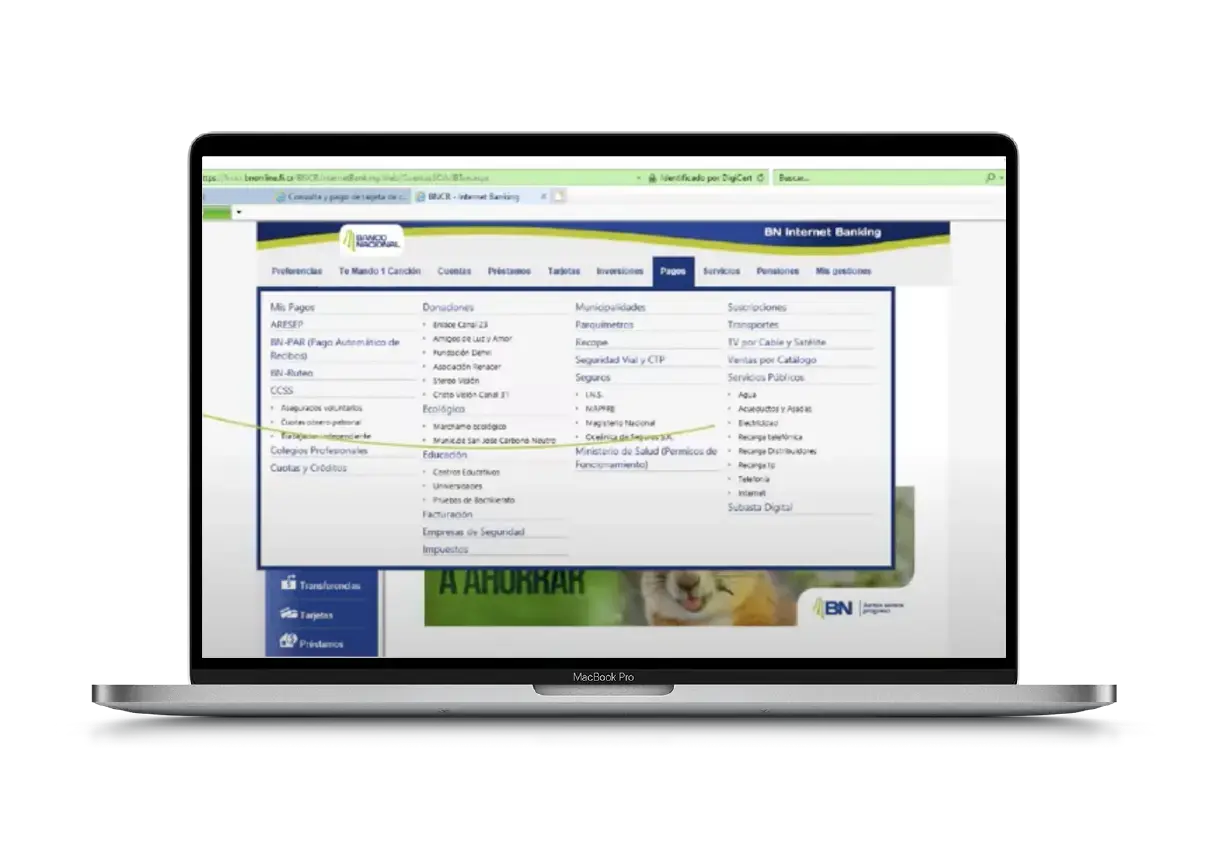 Tutoriales - Pago de servicios desde Banca en línea